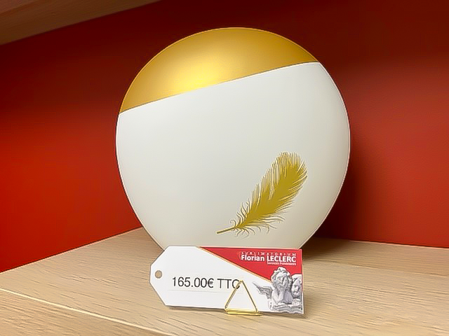 Support étiquette prix doré | Sublimatorium Florian Leclerc